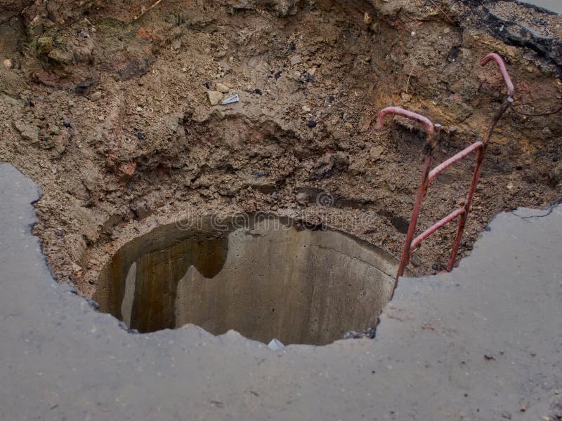 Repair of the Pedestrian Road in the Spring Stock Photo - Image of city ...