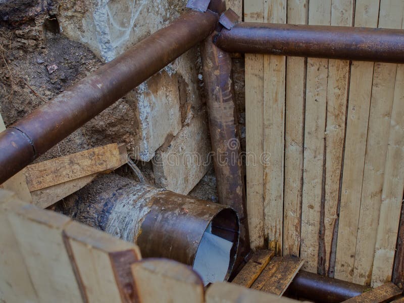 Repair of the Pedestrian Road in the Spring Stock Photo - Image of city ...