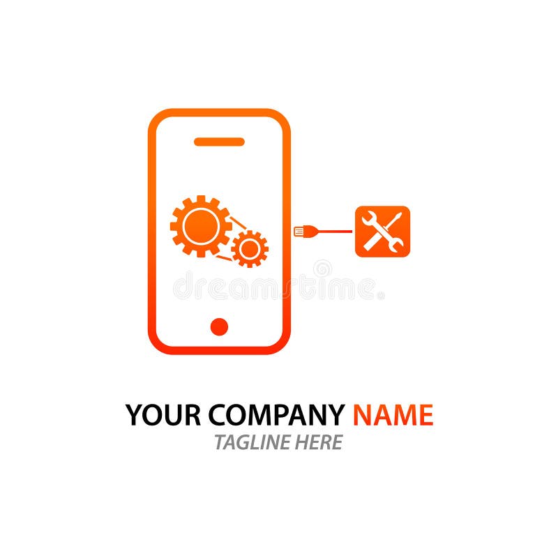 Repair Phone Logo Concept stock vector. Illustration of smartphone ...