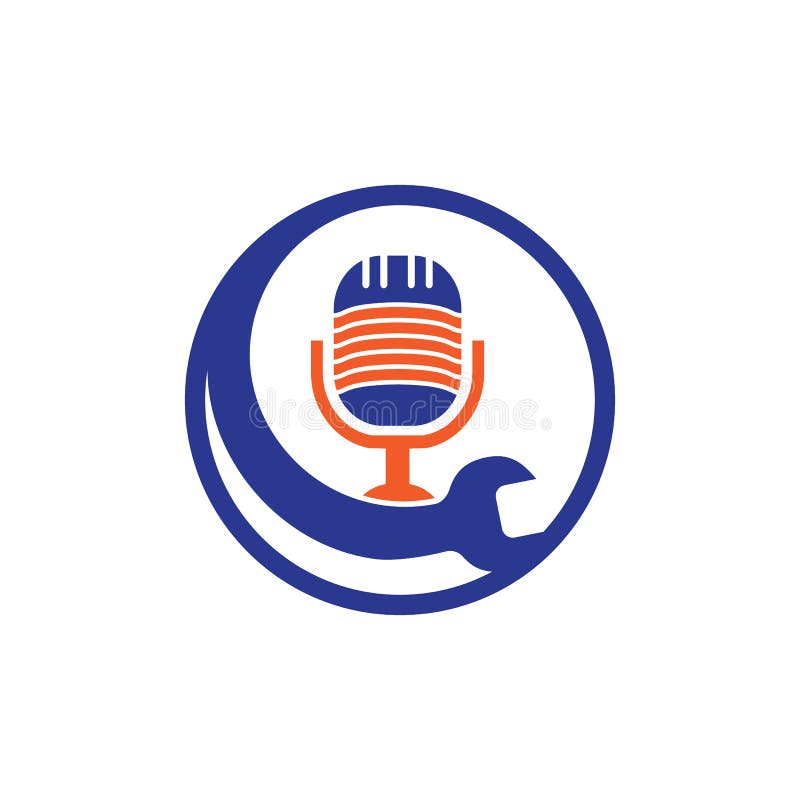 Repair Podcast Vector Logo Design. Wrench and Mic Icon Design. Stock ...