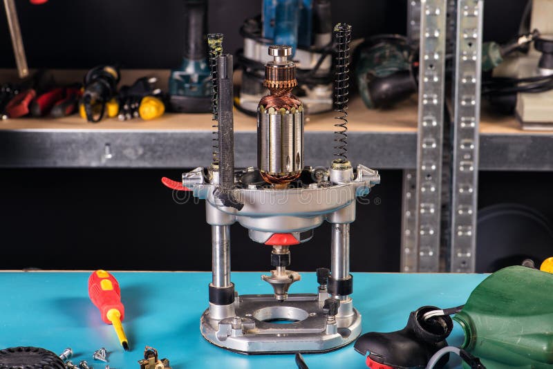 Repair of Power Tools in the Service Center Stock Image - Image of ...