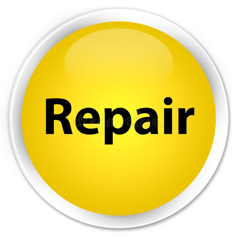 Repair Premium Red Round Button Stock Illustration - Illustration of ...