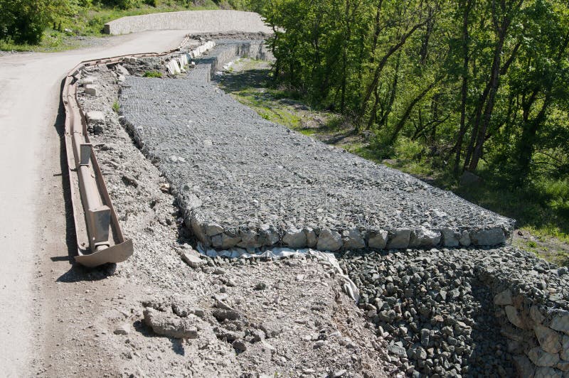 Repair of roadway stock image. Image of road, hole, reconstruction ...