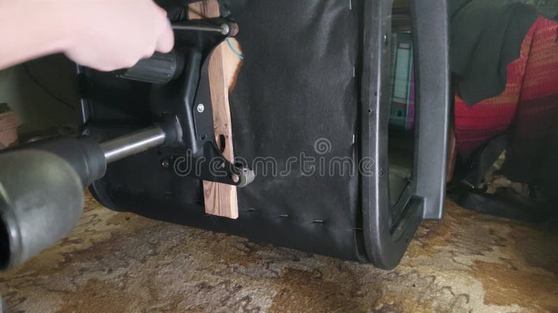 Repair of the Rocking Mechanism of the Office Chair Stock Footage ...
