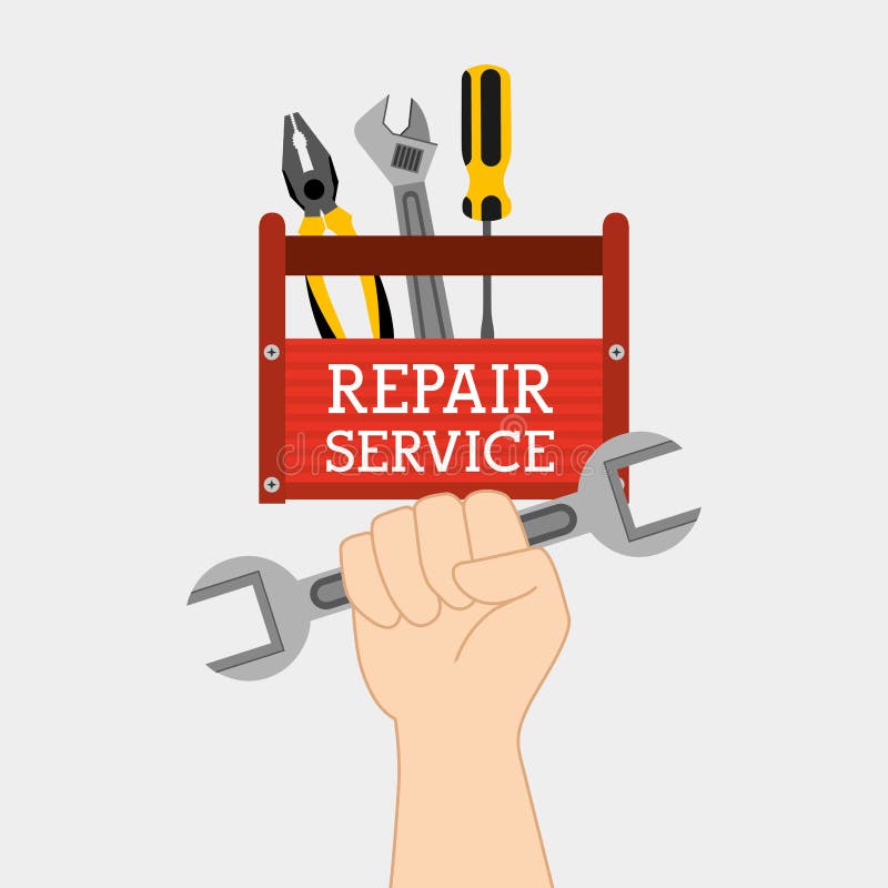 Repair service stock vector. Illustration of repair, hand - 60518749