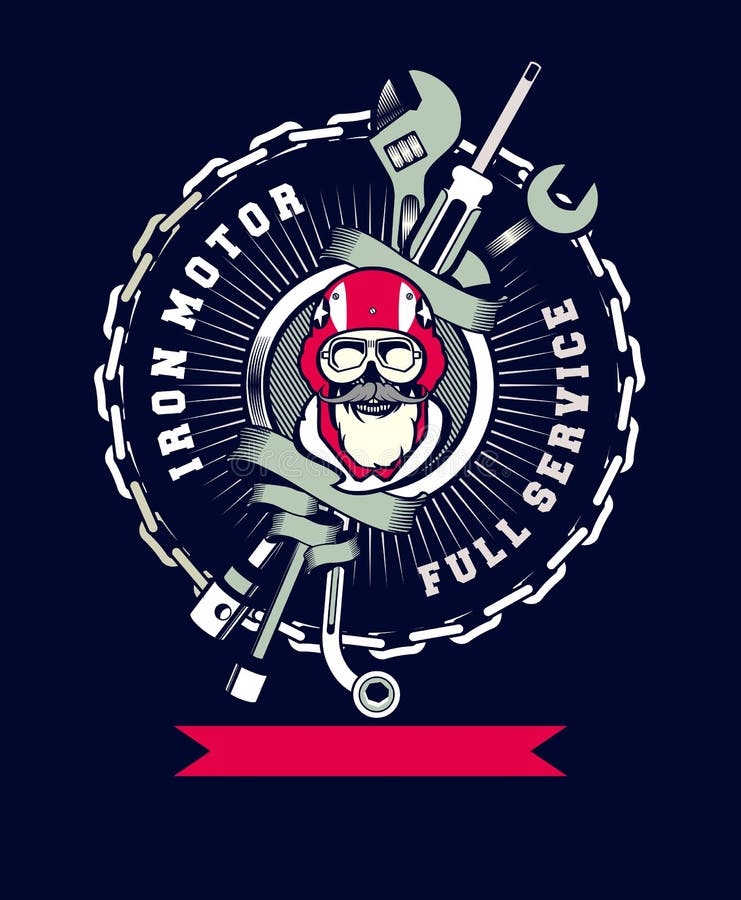 Repair Service emblem stock vector. Illustration of engine - 77566727