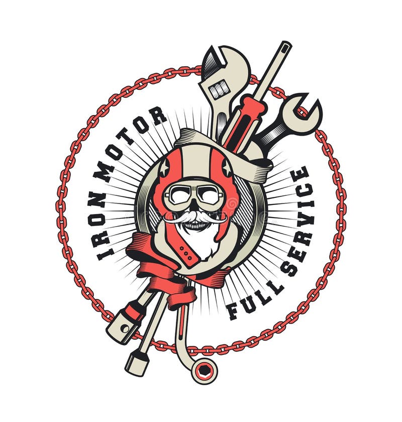 Repair Service emblem stock vector. Illustration of engine - 77566727