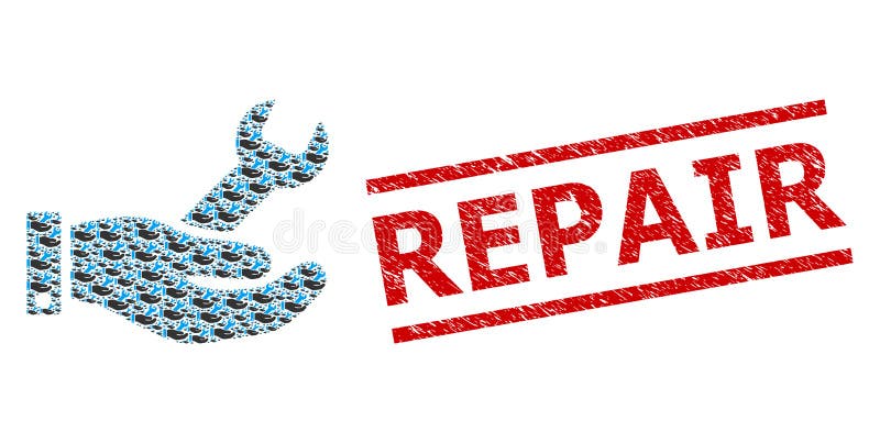 Repair Service Recursion Collage of Repair Service Icons and Grunge ... Repair Service Recursion Collage of Repair Service Icons and Grunge ...