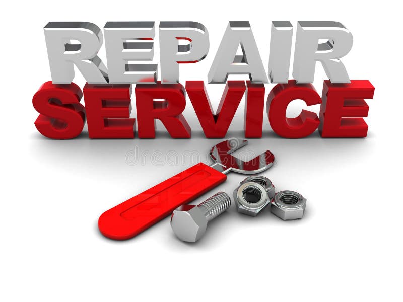 Repair service sign stock illustration. Illustration of wrench - 9750489