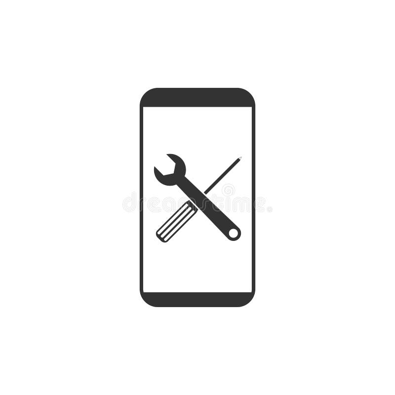 Smartphone Repair Logo Icon Illustration Design Stock Vector ...