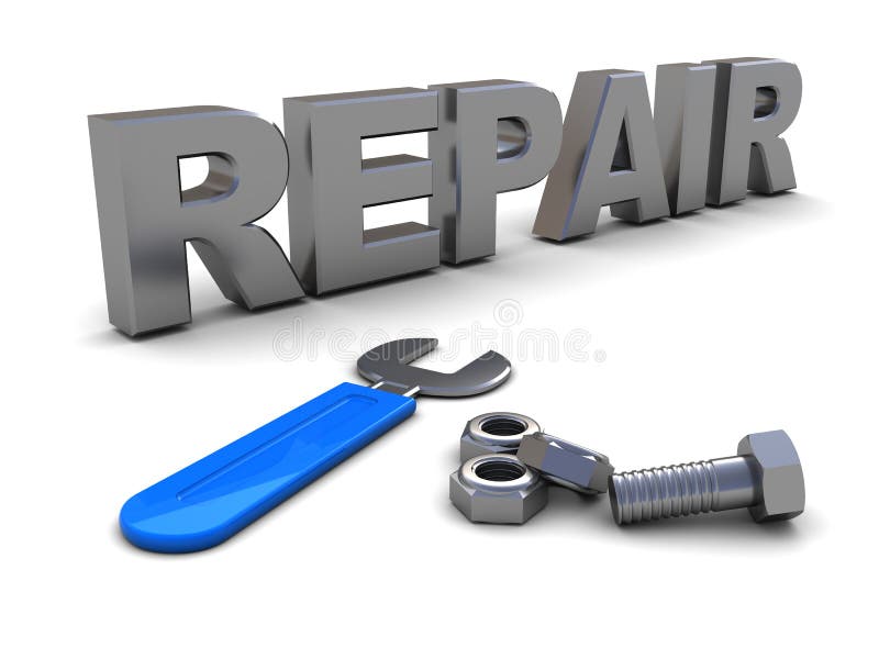 Repair sign stock illustration. Illustration of repair - 14130711