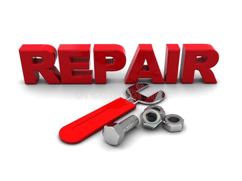 Repair sign stock illustration. Illustration of repair - 14130711