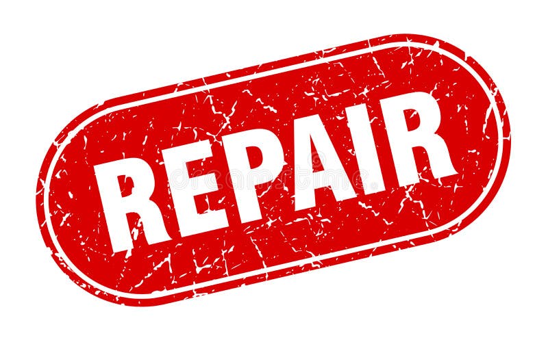 Repair Sign. Repair Circular Band Label. Repair Sticker Stock Vector ...