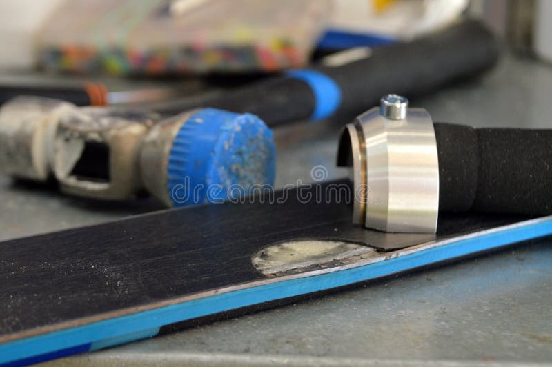 Repair of Ski and Snowboard Stock Image - Image of focus, helmet: 110064575