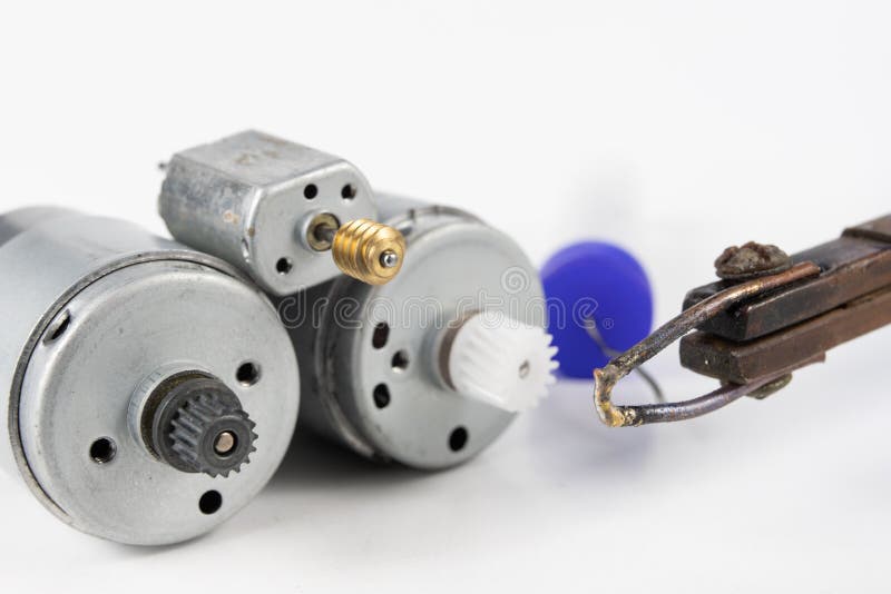 Repair of a Small Electric Motor. Simple Soldering Work in the E Stock ...