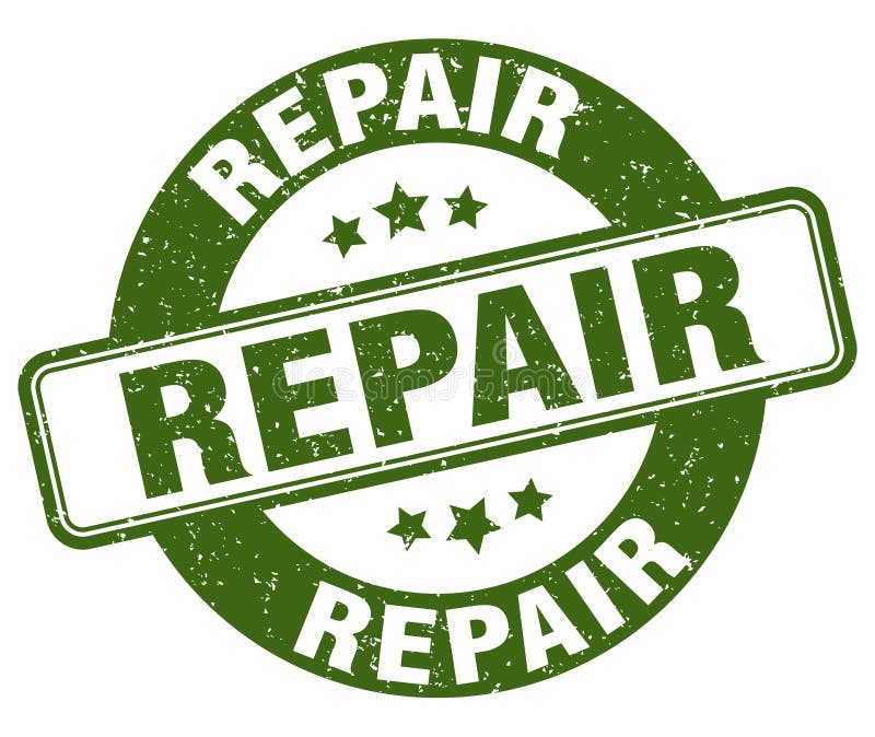 Repair Stamp. Repair Label. Round Grunge Sign Stock Vector ...