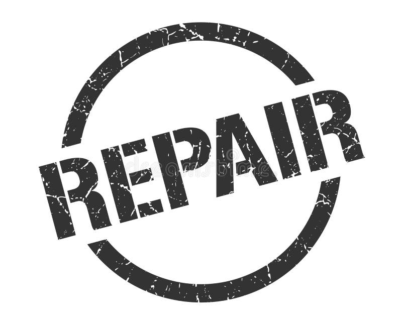 Repair stamp stock vector. Illustration of grunge, banner - 136961103