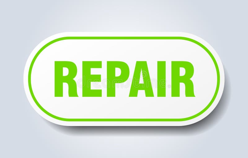 Repair sticker. stock vector. Illustration of flat, template - 197152760
