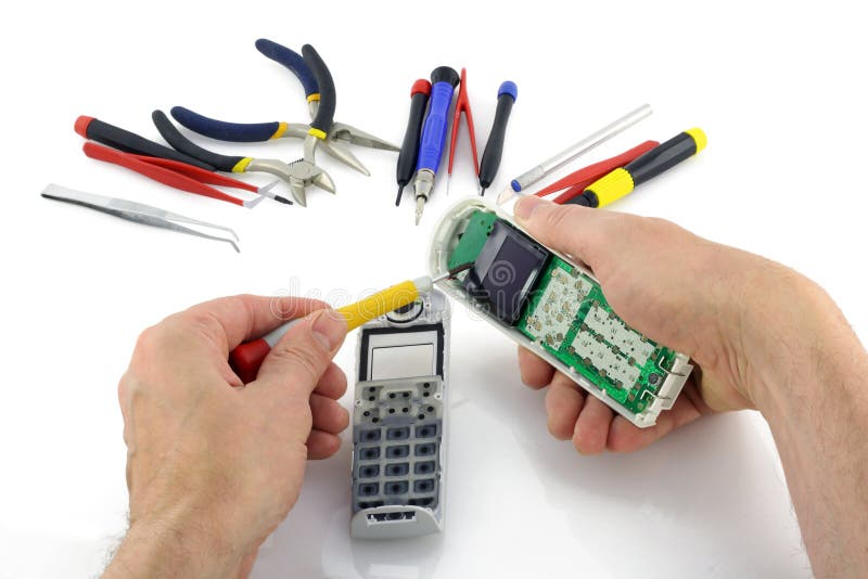 Mobile Phone Repair Services Stock Image - Image of capacitor ...