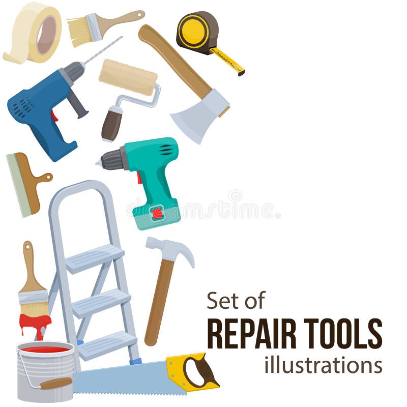 Repair tool illustration stock vector. Illustration of repair - 103145533