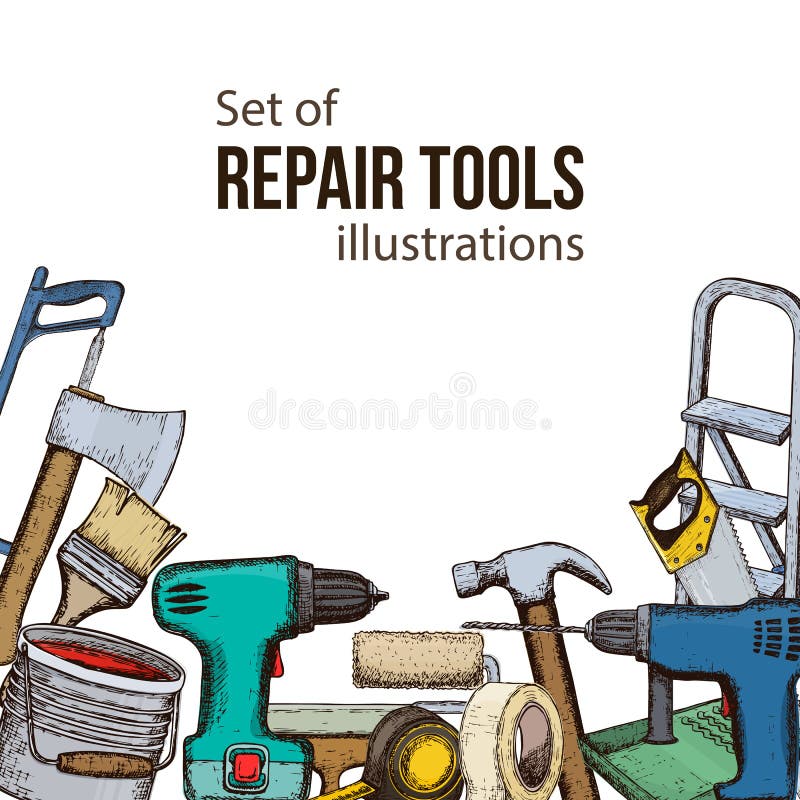 Repair tool illustration stock vector. Illustration of engineer - 103145648