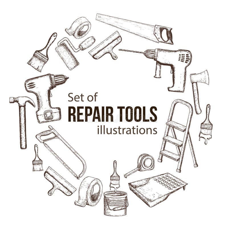 Repair tool illustration stock vector. Illustration of measure - 102801452