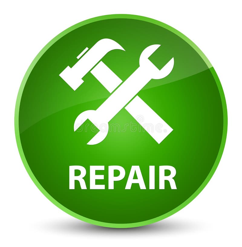 Repair (tools Icon) Elegant Green Round Button Stock Illustration ...