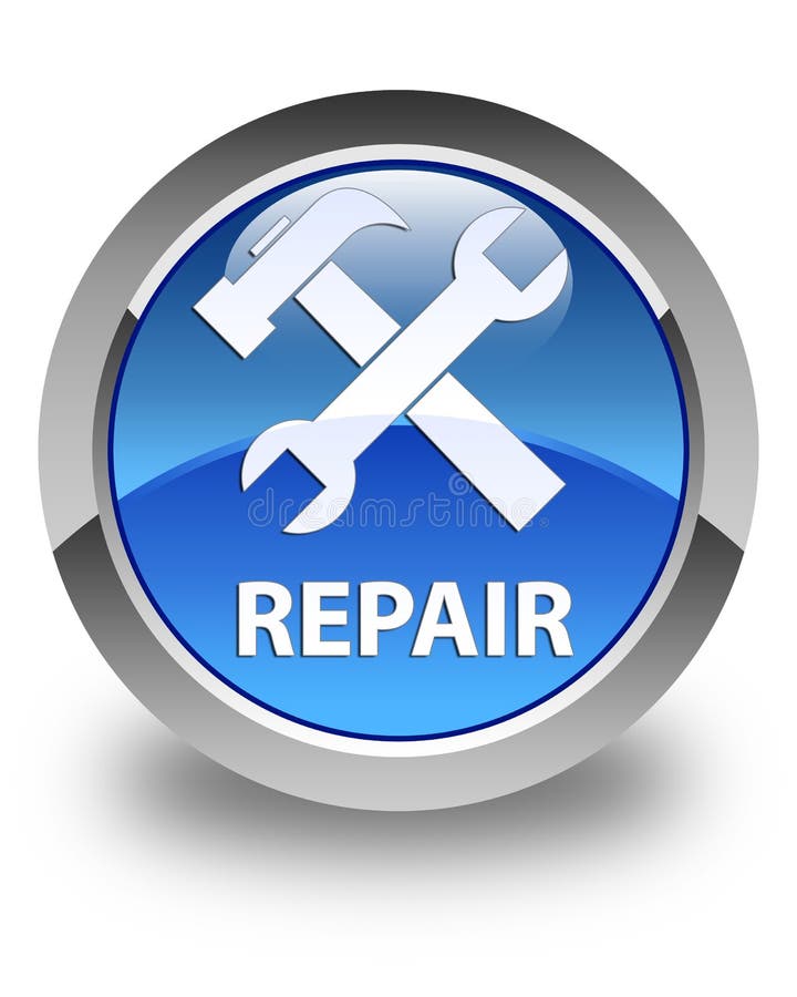 Repair (tools Icon) Glossy Blue Round Button Stock Illustration ...