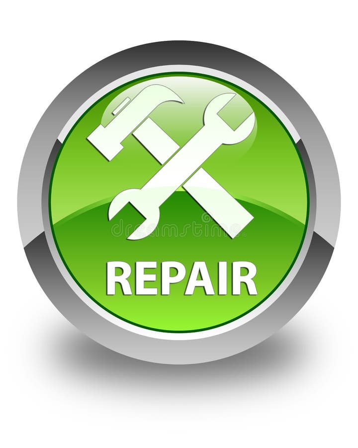 Repair (tools Icon) Glossy Green Round Button Stock Illustration ...