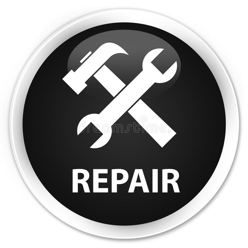Repair Premium Black Round Button Stock Illustrations – 10 Repair ...