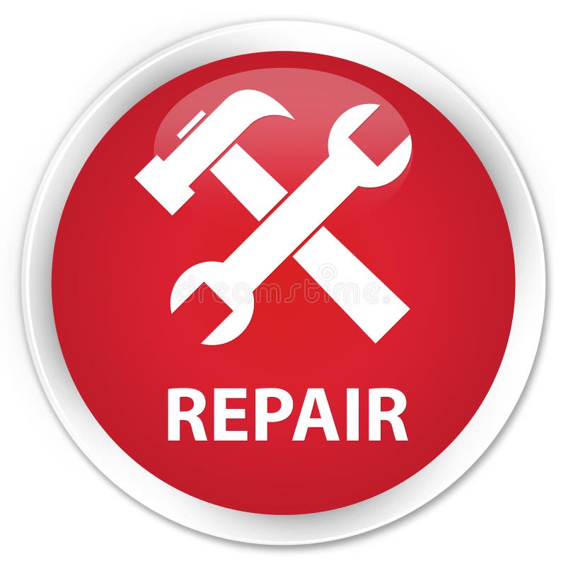 Repair (tools Icon) Premium Red Round Button Stock Illustration ...