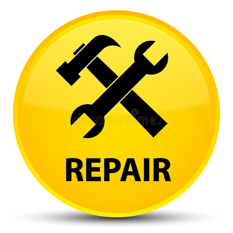 Repair (tools Icon) Special Yellow Round Button Stock Illustration ...