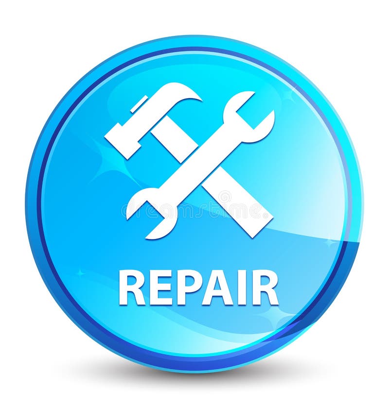 Repair (tools Icon) Splash Natural Blue Round Button Stock Vector ...