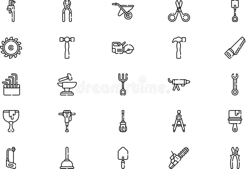 Repair Tools Icons Collection is a Vector Illustration with Editable ...