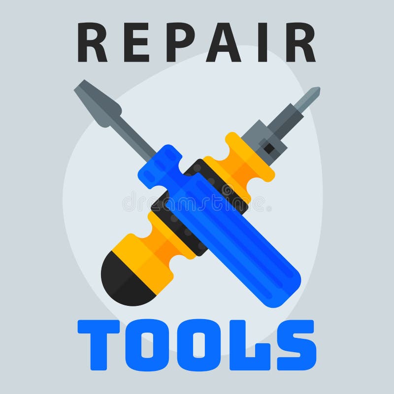 Repair Tools Screwdriver Icon Creative Graphic Design Logo Element and ...