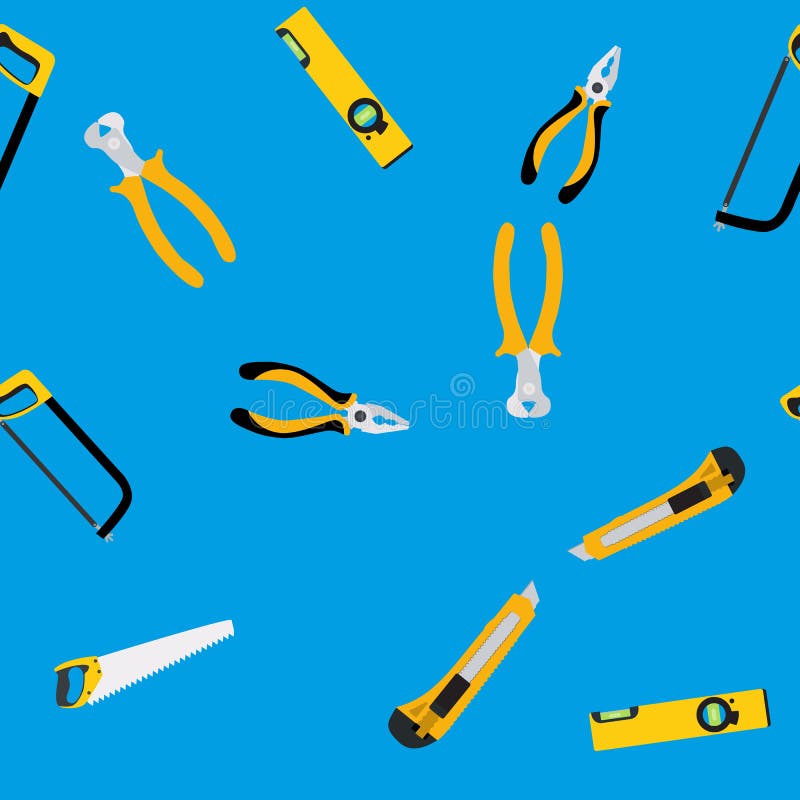 Repair Tools Seamless Pattern Background. Vector Illustration Stock ...