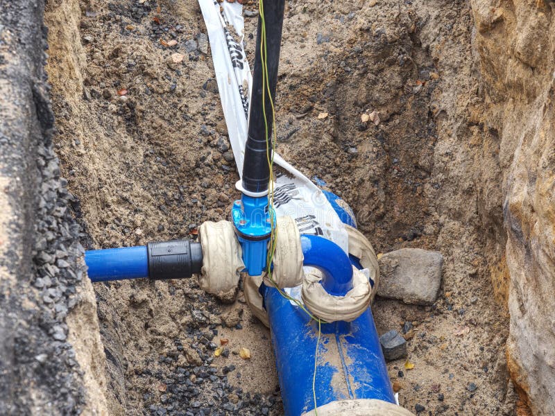 Underground Broken / Leaked / Cracked PVC, Polyvinyl Chloride, Water ...