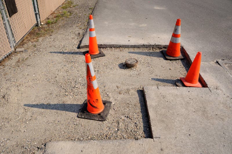 Repair of Underground Steam Utility Pipes Stock Photo - Image of dirt ...