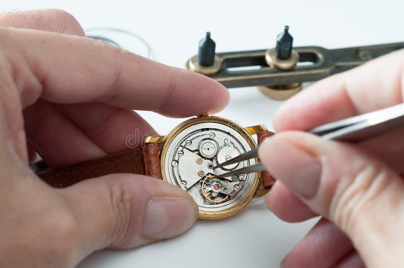 Repair of watches stock photo. Image of precision, clockworks - 35838526