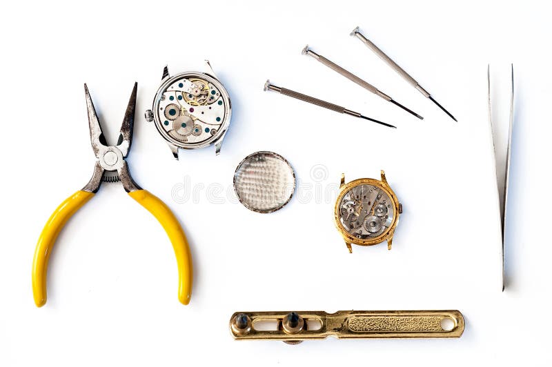 Repair of watches stock image. Image of clockworks, equipment - 36176749