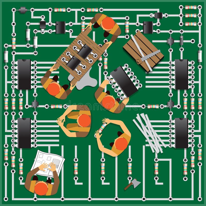 Repair Work Electronic Circuit Stock Illustrations – 637 Repair Work ...