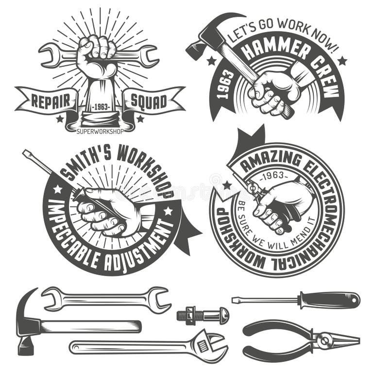 Repair Workshop Hands Tools Stock Illustrations – 421 Repair Workshop ...