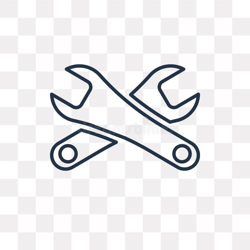 Repair Wrenches Vector Icon Isolated on Transparent Background, Stock ...