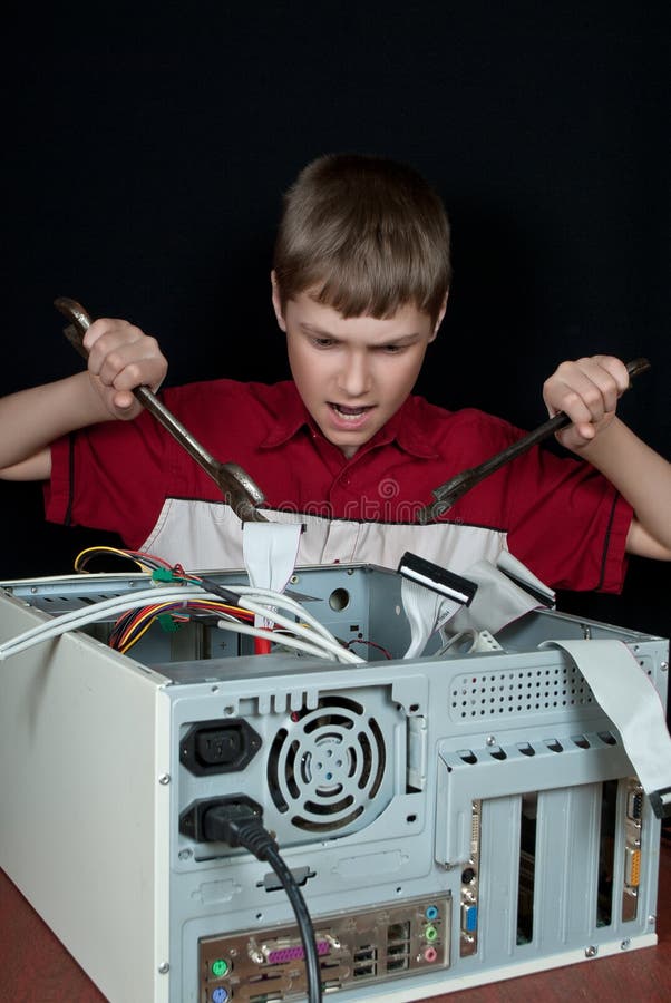 Repair your computer. stock photo. Image of computers - 26904588