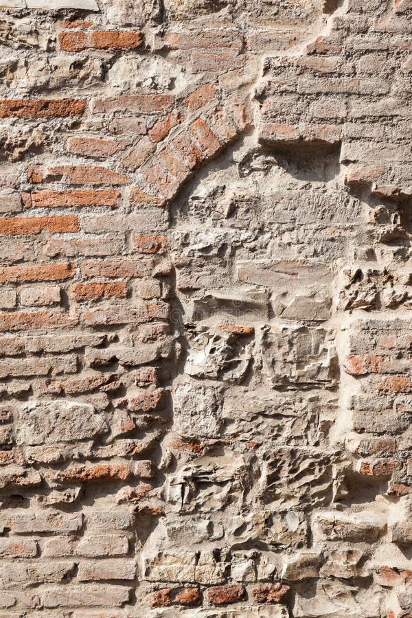 Repaired brick wall stock photo. Image of texture, coarse - 97691024