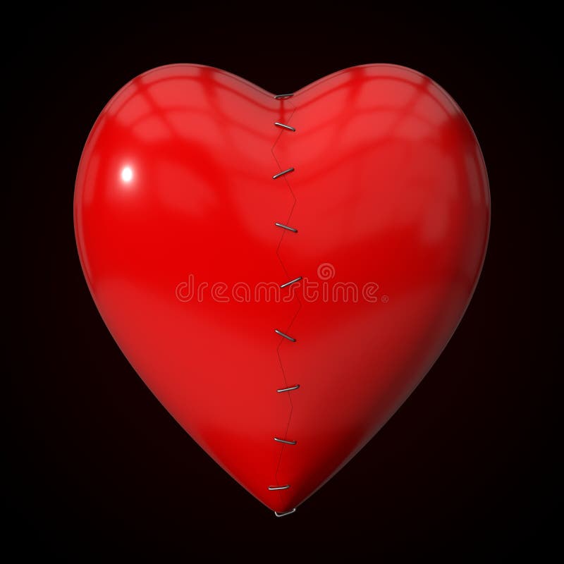Repaired heart stock illustration. Illustration of shape - 60265615