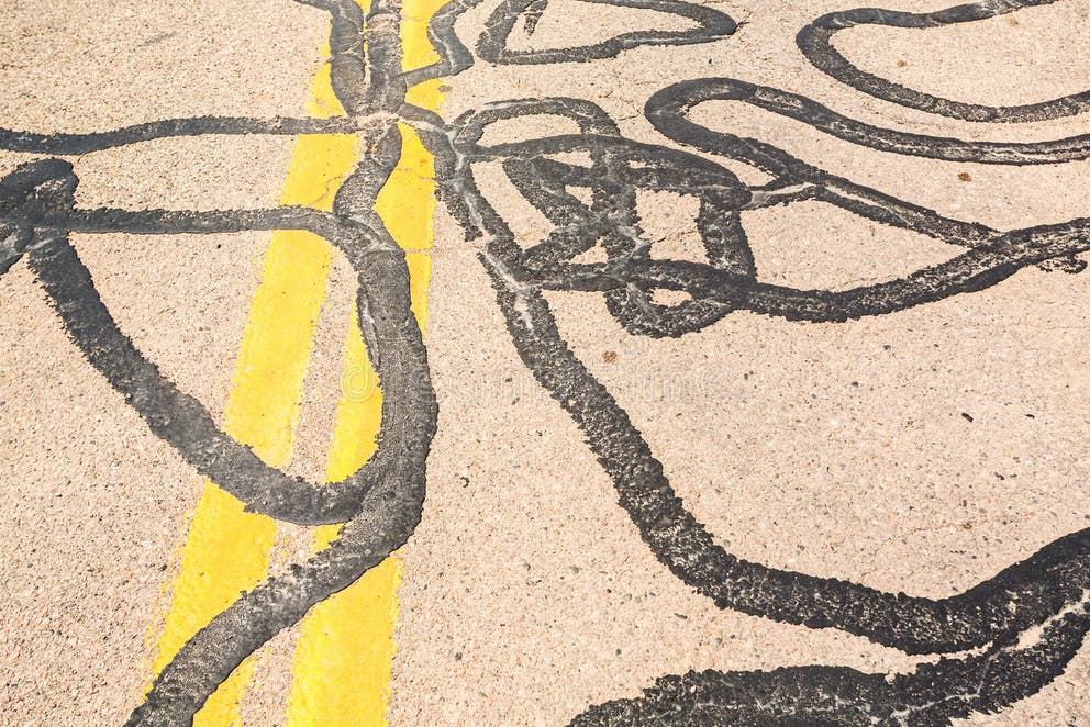 Repaired road stock image. Image of detail, repair, roadway - 57646001
