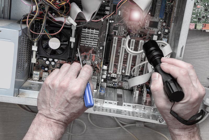 Repairing and Assembling a Desktop Computer Stock Photo - Image of ...