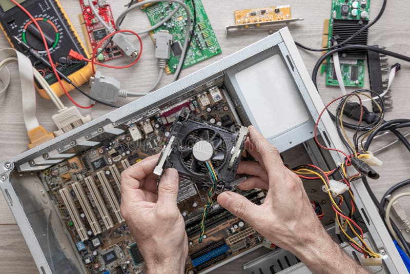 Repairing and Assembling a Desktop Computer Stock Photo - Image of ...