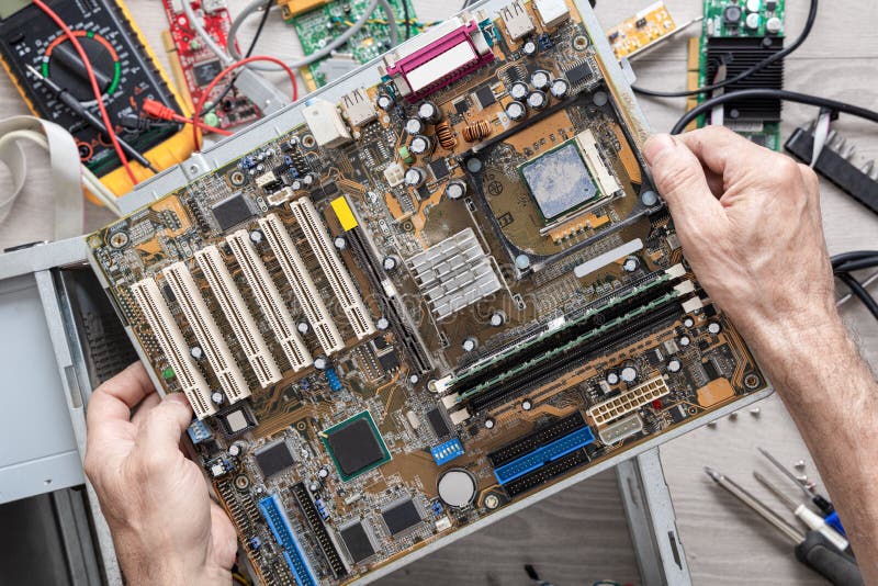 Repairing and Assembling a Desktop Computer Stock Image - Image of ...